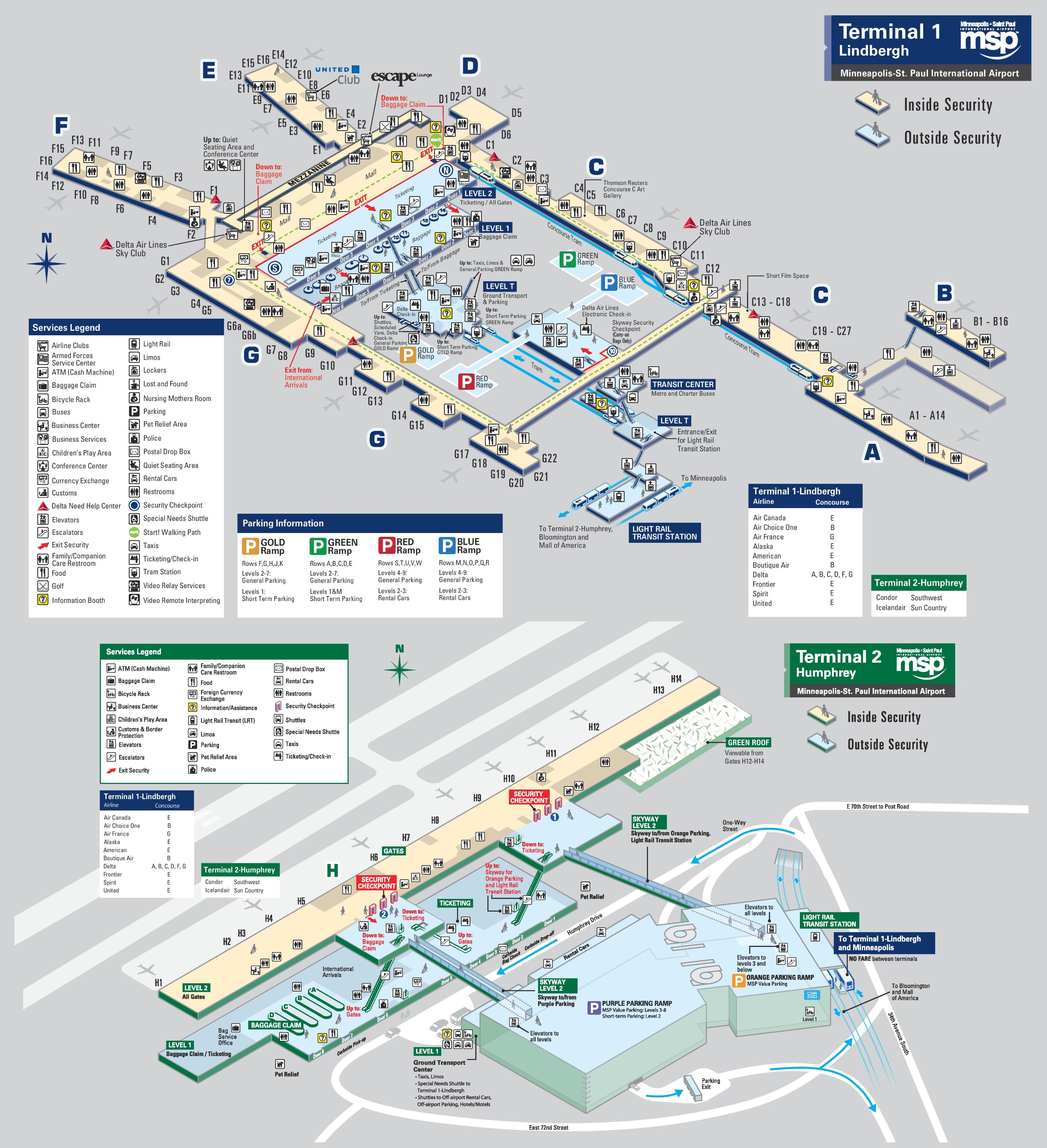 Msp Airport Terminal Map