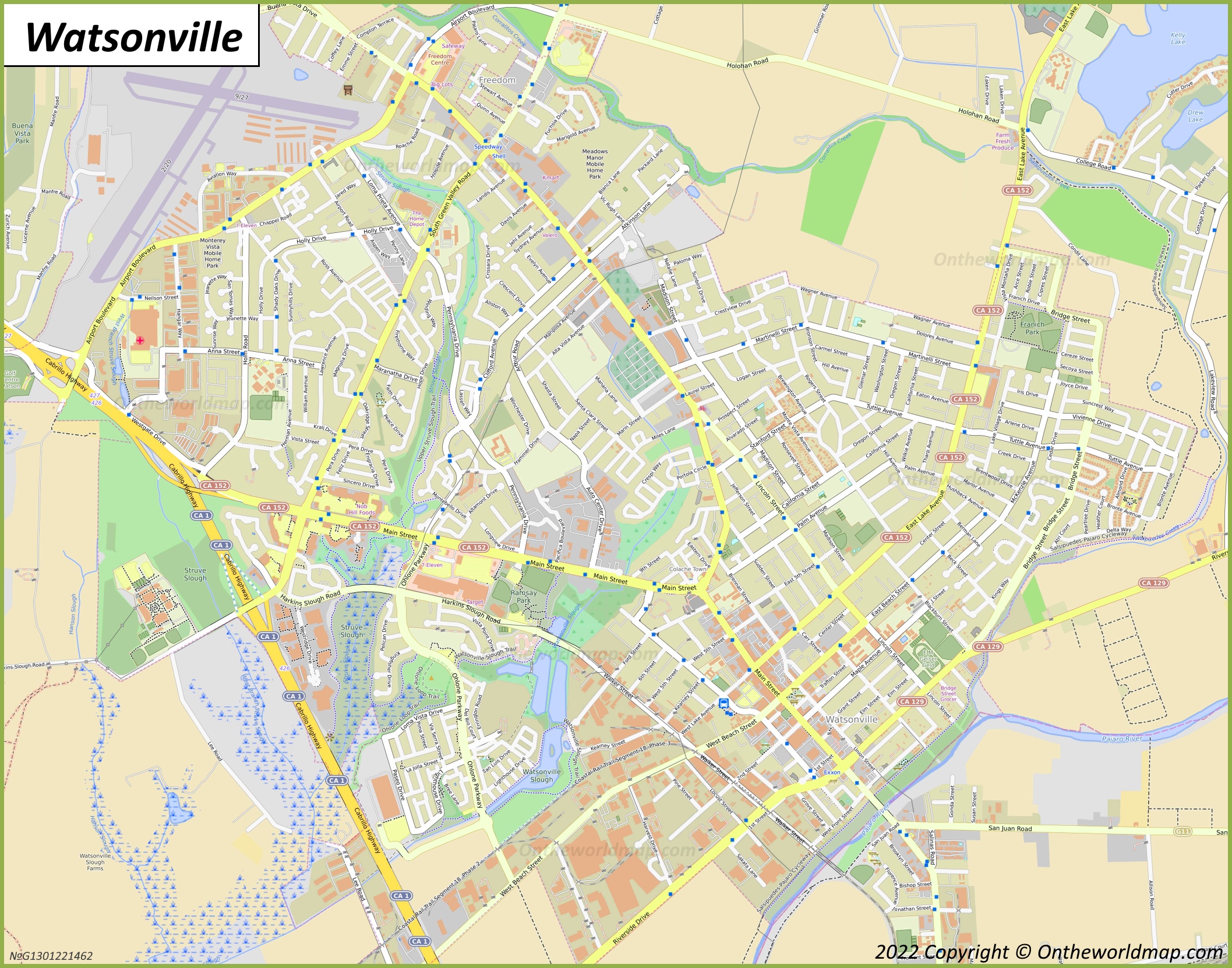Watsonville Map California U S Detailed Maps Of Watsonville Watsonville Map California U S Detailed Maps Of Watsonville