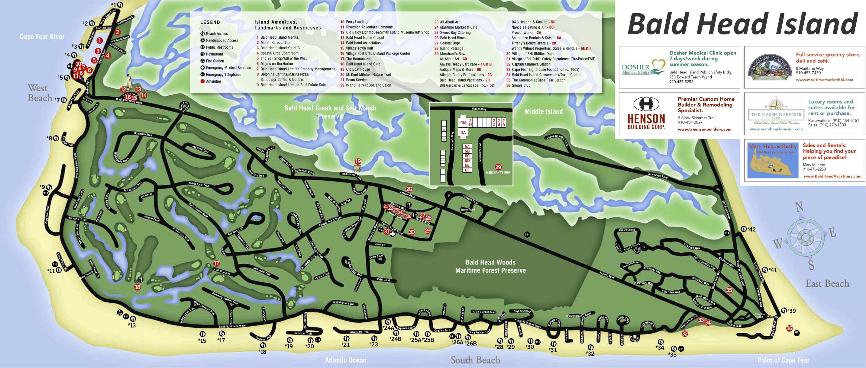 Map Of Bald Head Island Map Of Bald Head Island