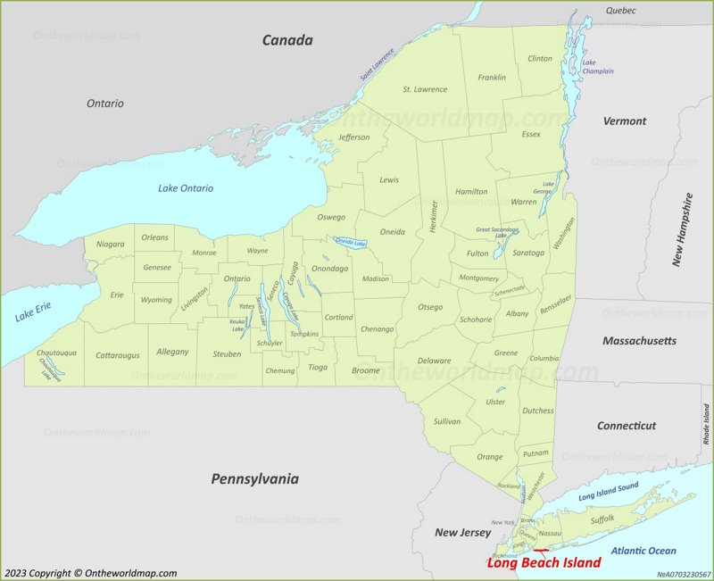 Long Beach Island Map | New York, U.S. | Detailed Maps of Long Beach ...