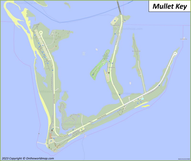 Mullet Key Map | Florida, U.S. | Detailed Maps of Mullet Key