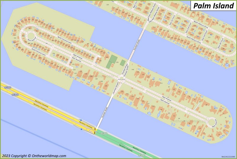 Palm Island Map | Miami Beach, Florida, U.S. | Detailed Maps of Palm Island