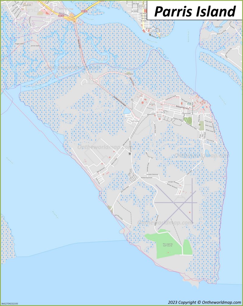 Parris Island Map | South Carolina, U.S. | Detailed Maps of Parris Island
