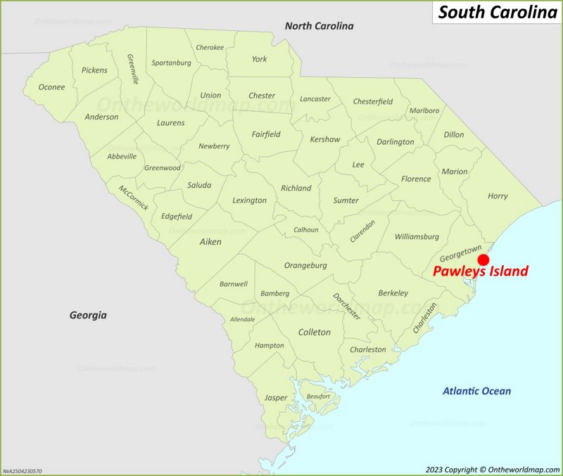 Pawleys Island Map | South Carolina, U.S. | Detailed Maps of Pawleys Island