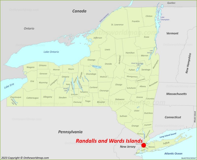 Randalls and Wards Islands Map | Manhattan, New York City, U.S ...