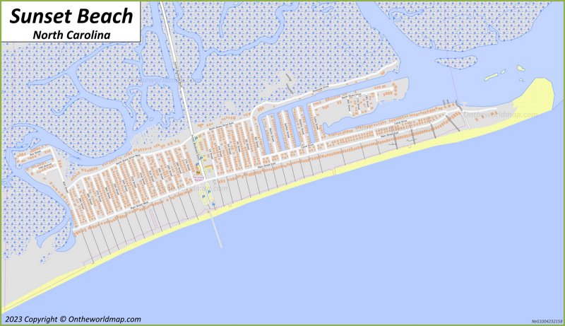 Sunset Beach Map | North Carolina, U.S. | Detailed Maps of Sunset Beach