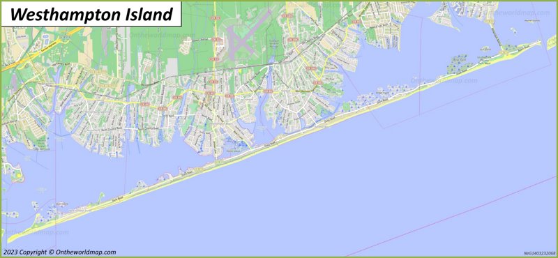 Westhampton Island Map | New York, U.S. | Detailed Maps of Westhampton ...
