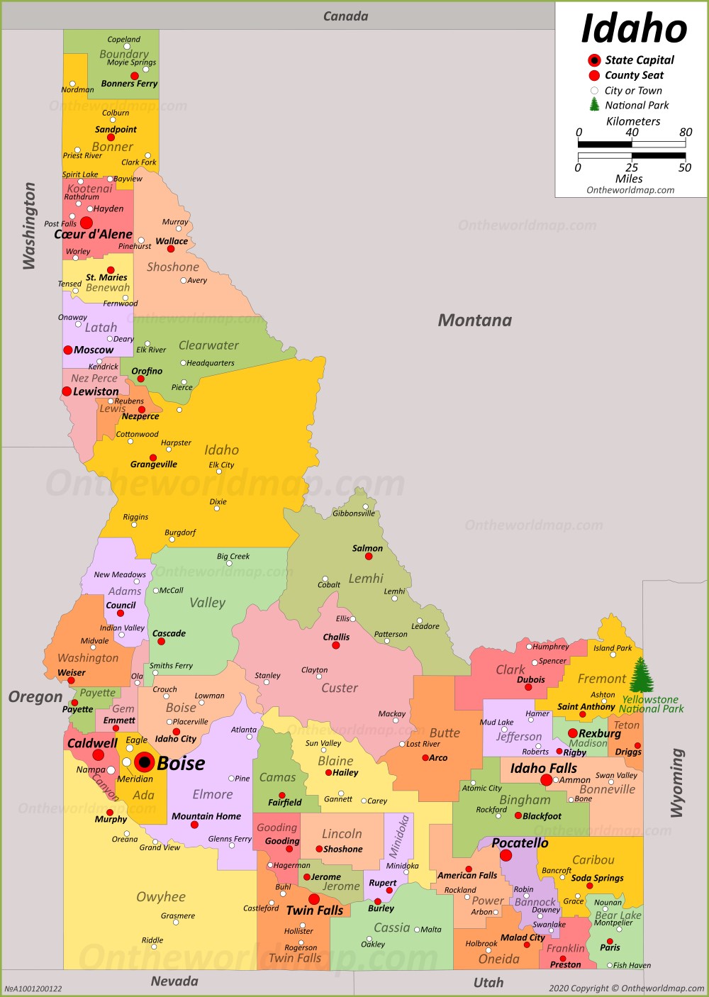 Idaho State Map USA Maps Of Idaho ID Idaho State Map USA Maps Of Idaho ID
