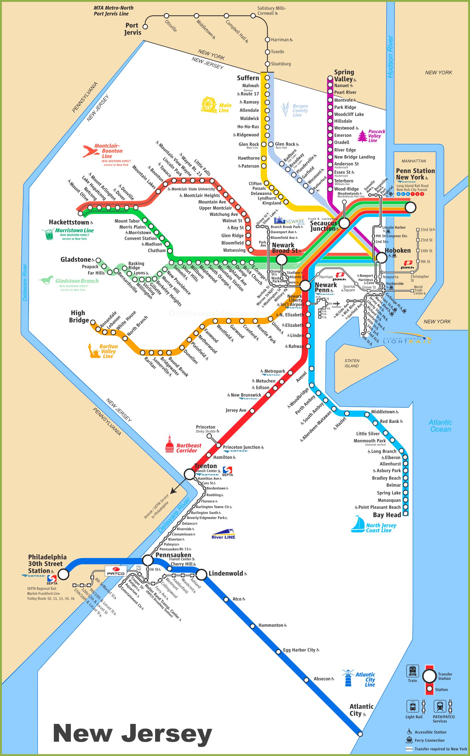 New Jersey Transit Route Map