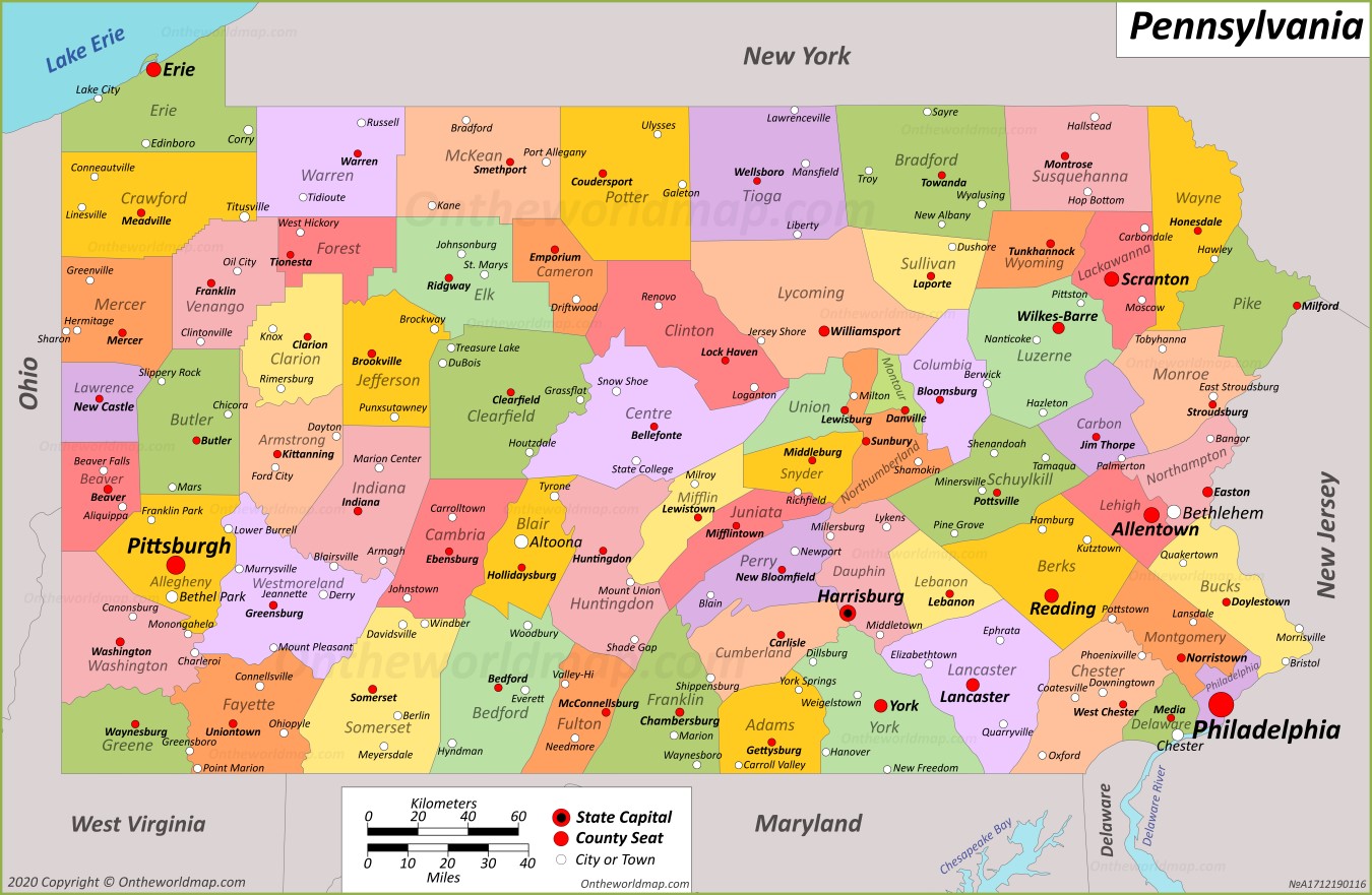 Pennsylvania State Map USA Maps Of Pennsylvania PA Pennsylvania State Map USA Maps Of Pennsylvania PA