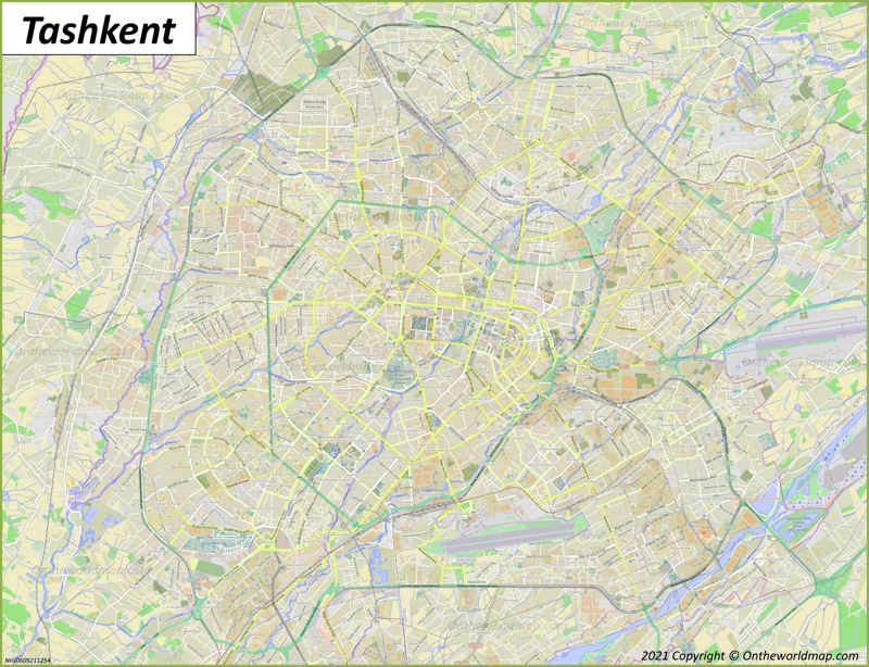 Tashkent Map | Uzbekistan | Detailed Maps of Tashkent (Toshkent)